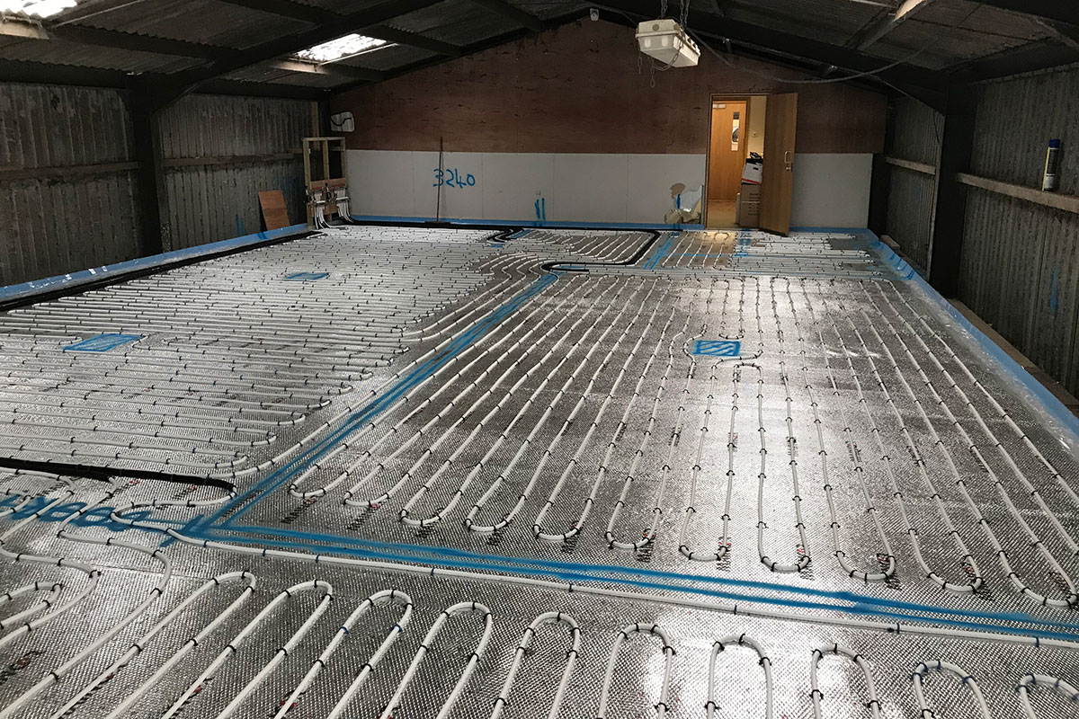 122m2 Commercial Extension Floor Screed in Solihull | Screed Works