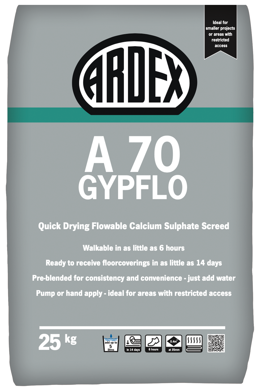ARDEX A 70 GYPFLO Quick Drying Calcium Sulphate Screed 25Kg | Screed Works